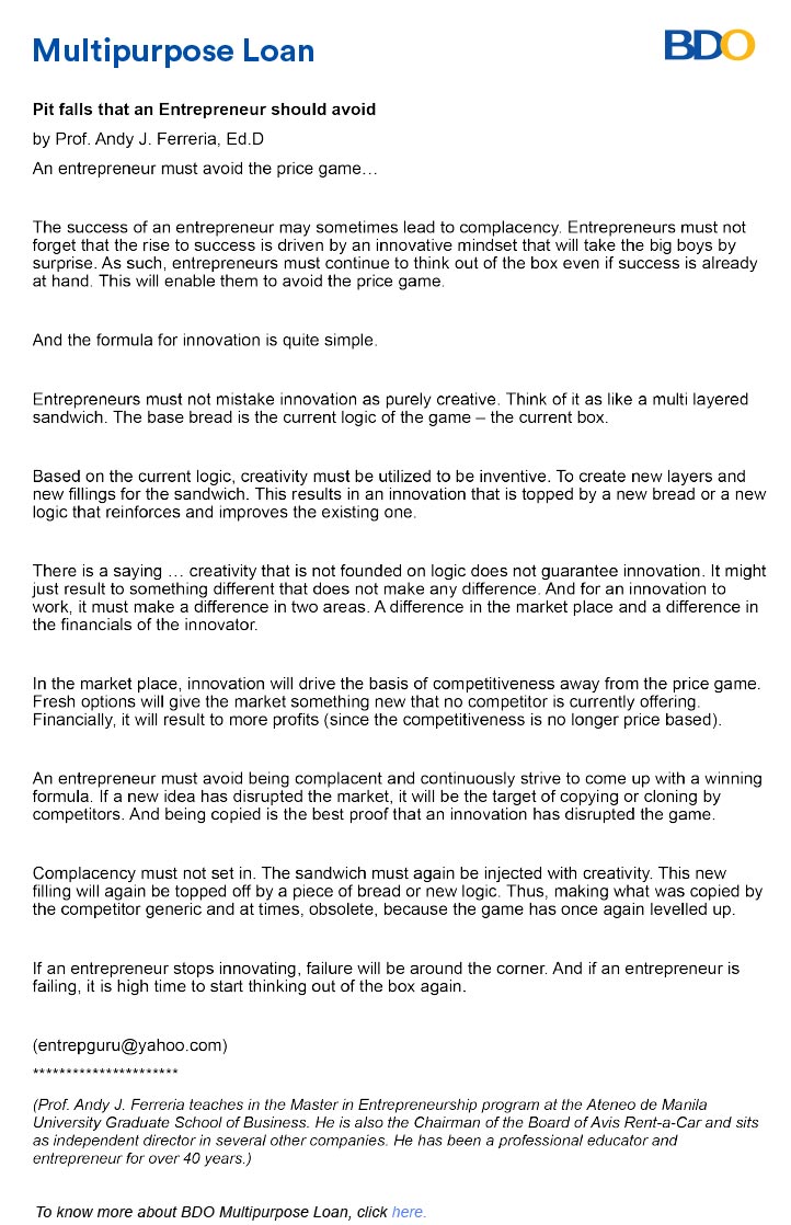 Multipurpose Loan | BDO Unibank, Inc.